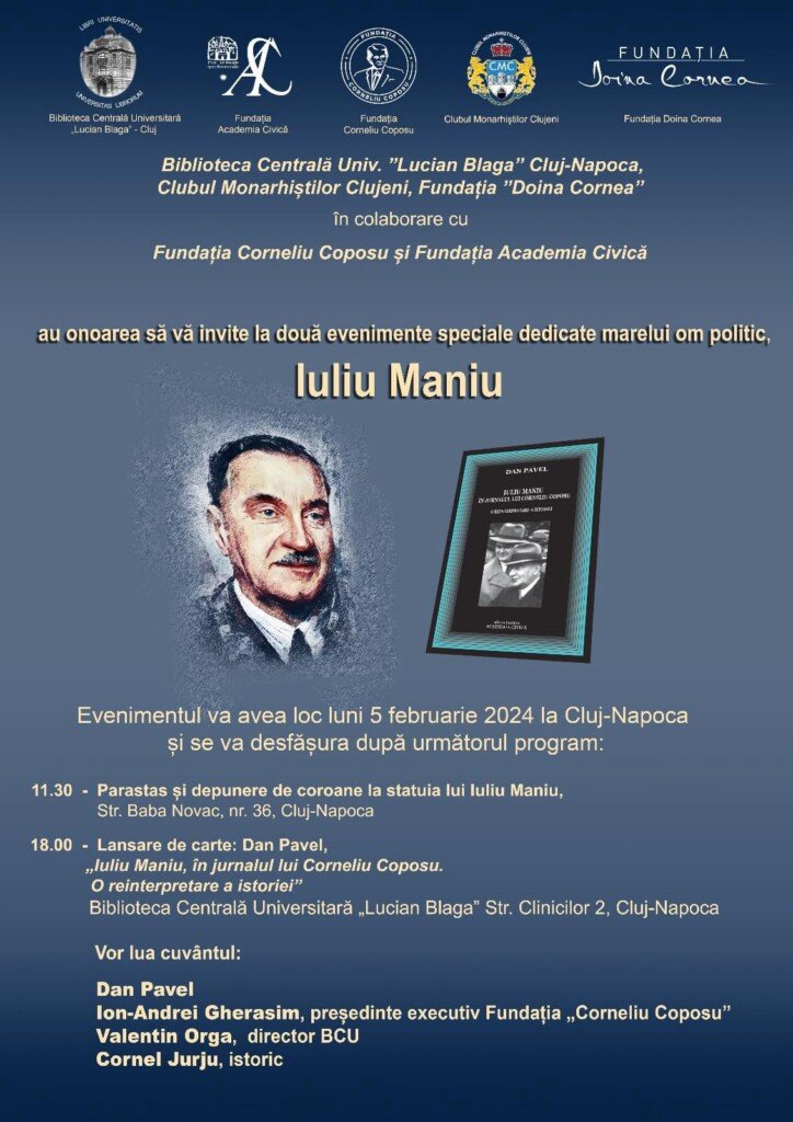 Ziua de Cluj | Iuliu Maniu, omagiat la Cluj-Napoca la 71 de ani de la moarte. Parastas la ...